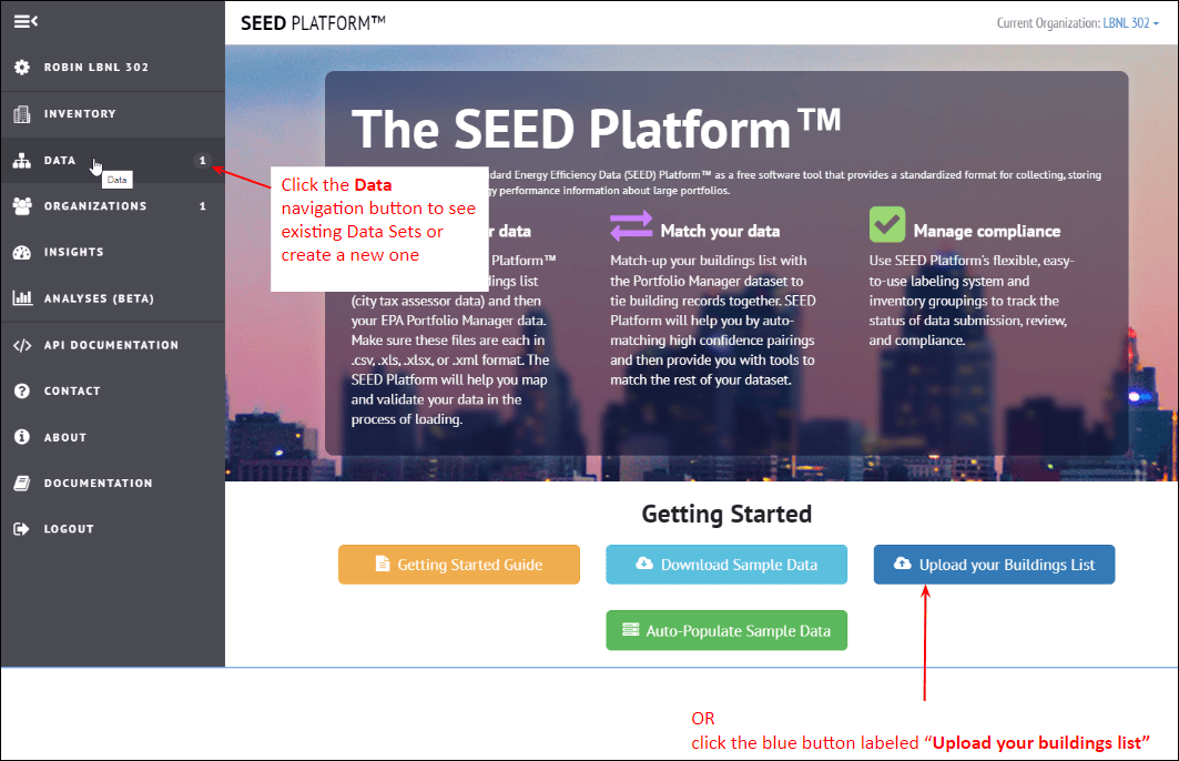 Importing Data - SEED Platform™ Documentation